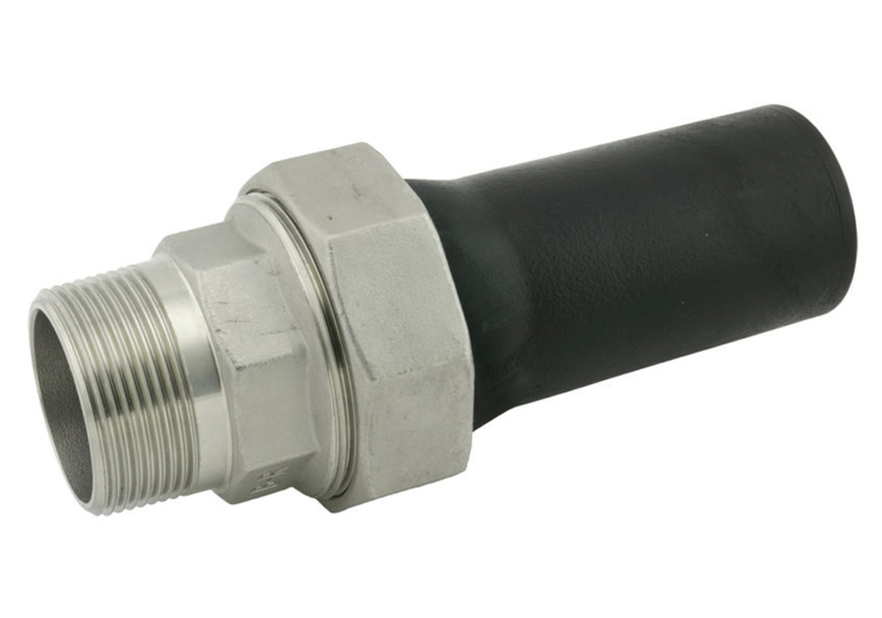 Unionskobling i PE og Rustfritt stål m/ utvendige gjenger | ABK-Qviller