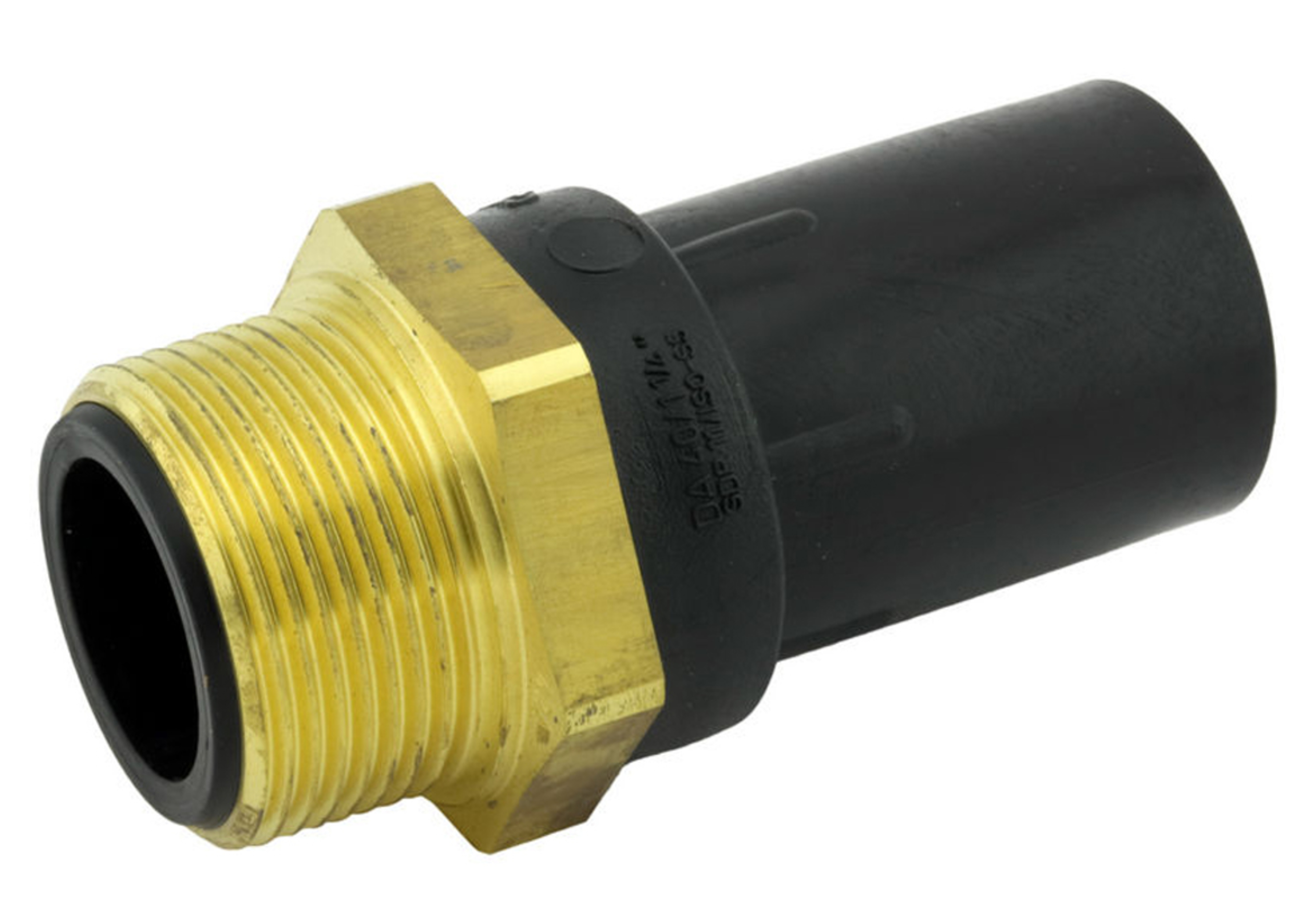 Messing overgangsnippel, m/ utv. gjenger | ABK-Qviller