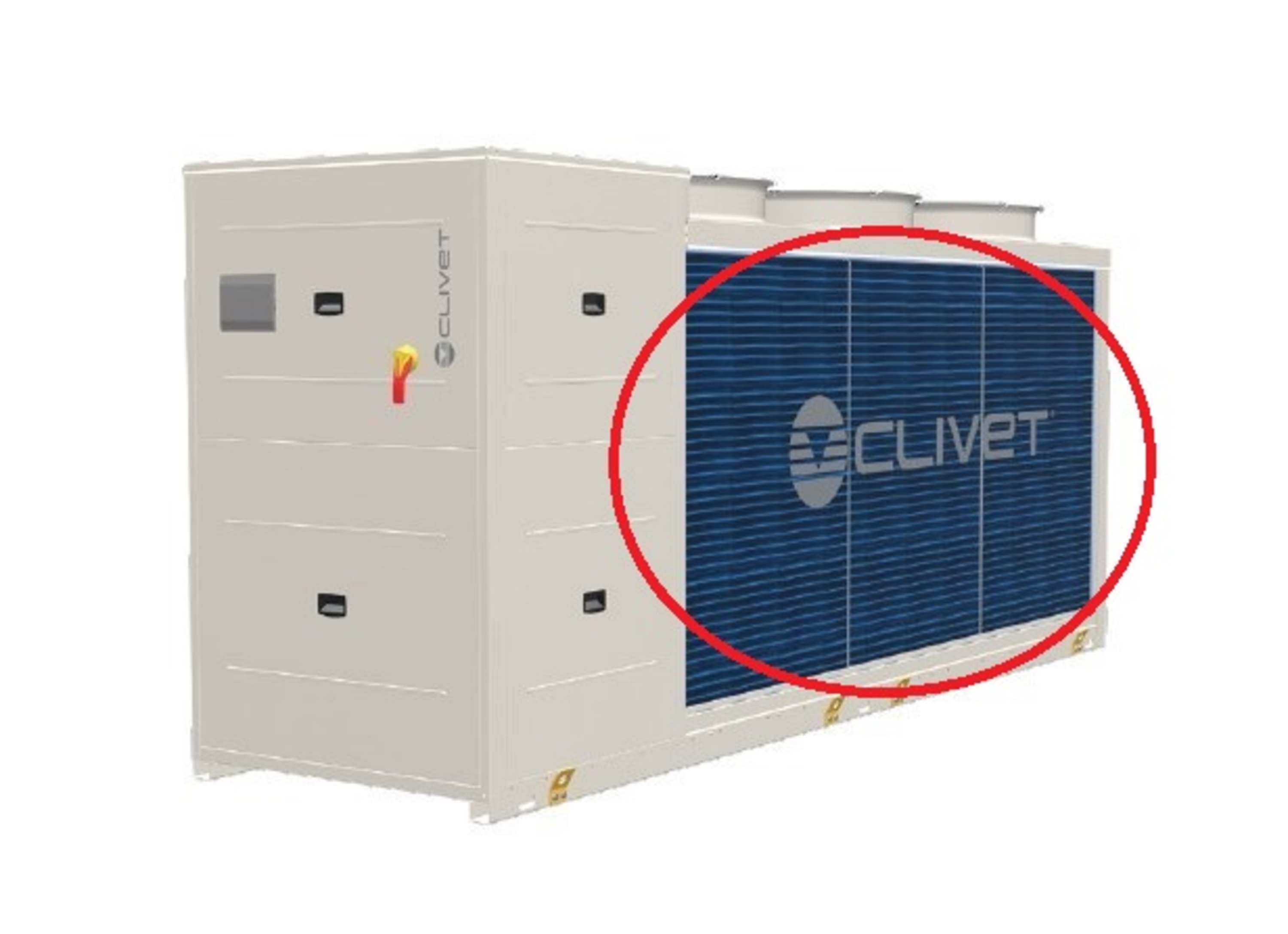 Lett korrosjonsbeskyttelse av luftkjølt veksler, CCCA, for Clivet WiSAN-YSE1 og -YEE1 | ABK-Qviller