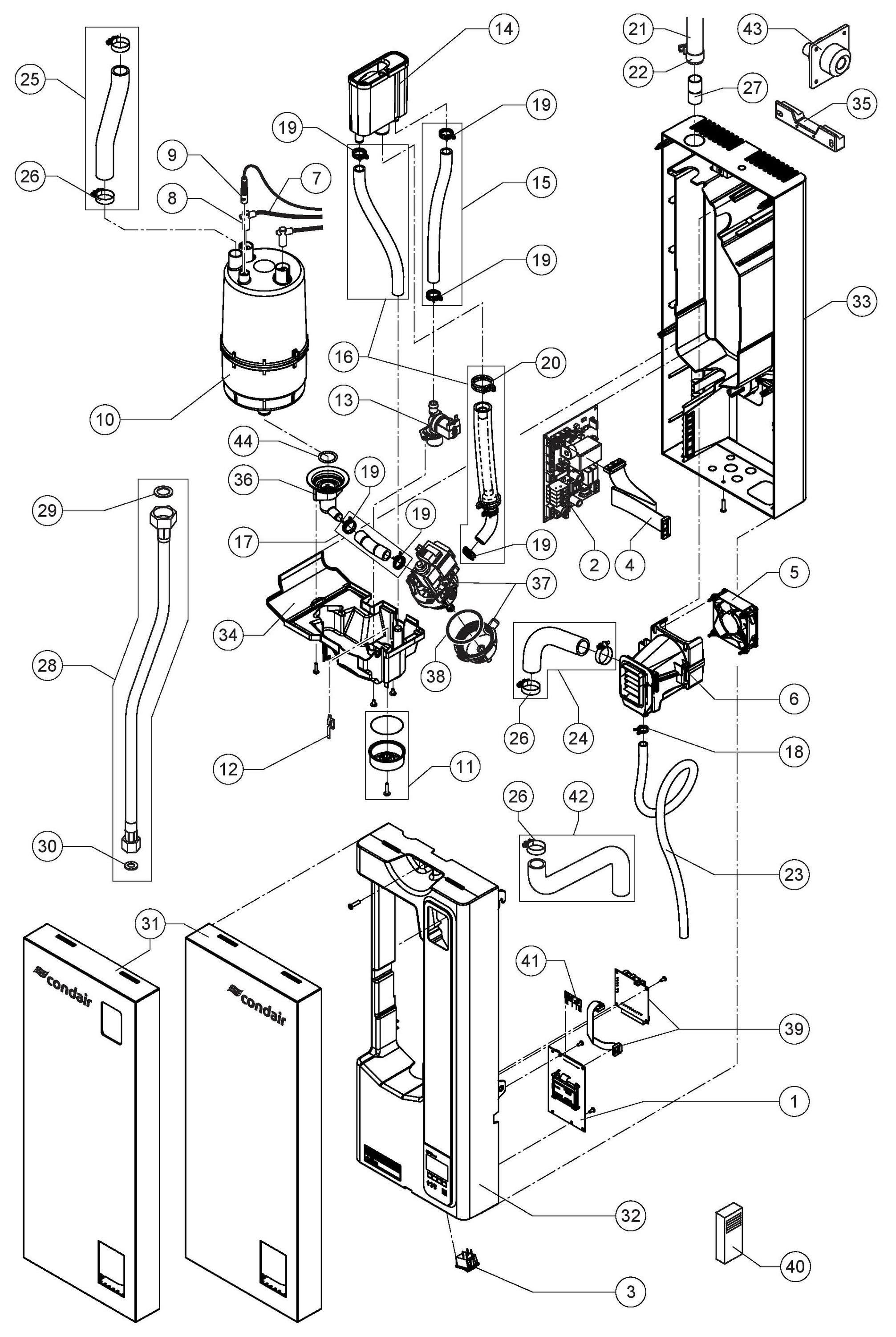 Dampbefukter CONDAIR CP3 MINI M/VIFTE | ABK-Qviller