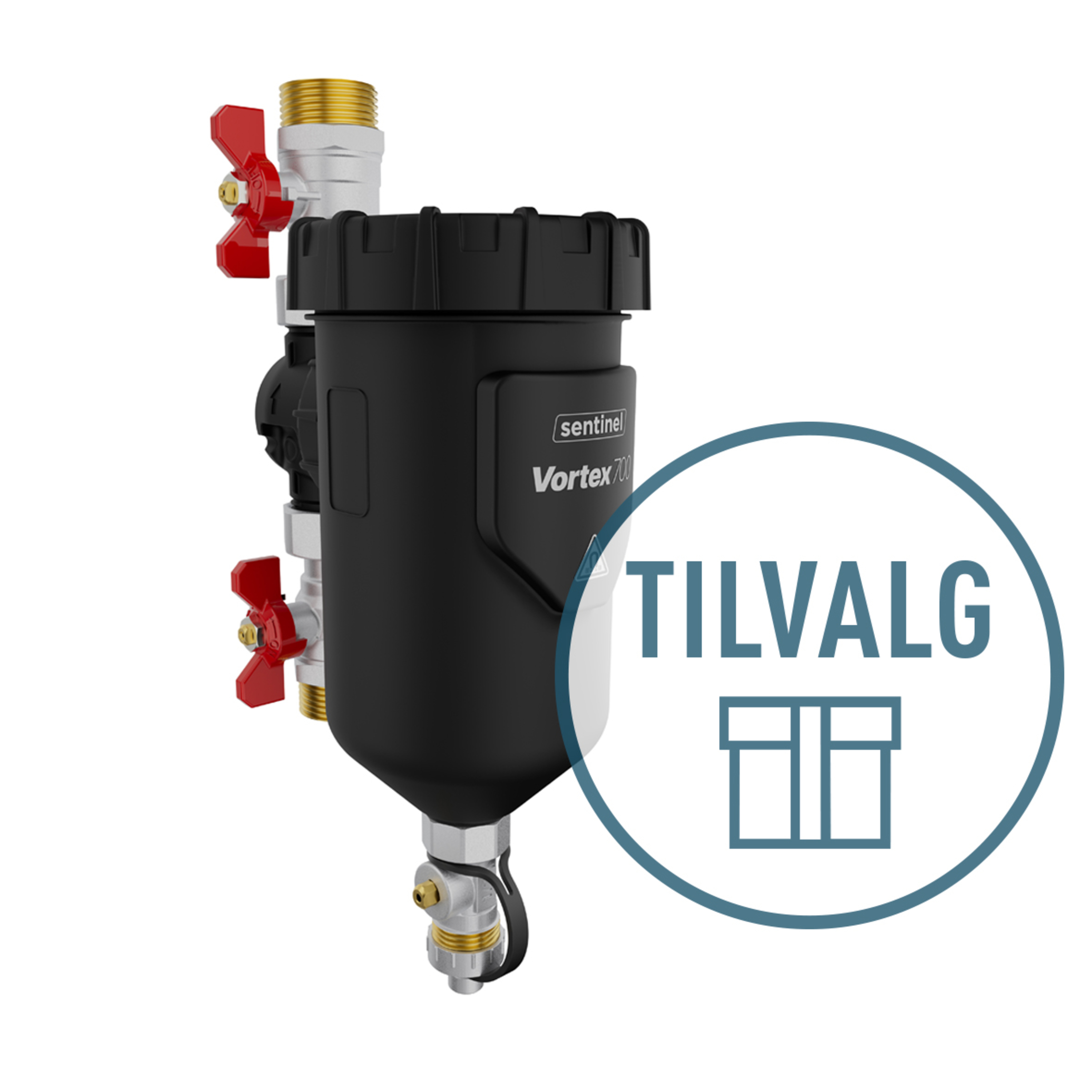 Tilvalgspakke vannbehandling magnetfilter Vortex 1 1/4" med kjemikalier ...